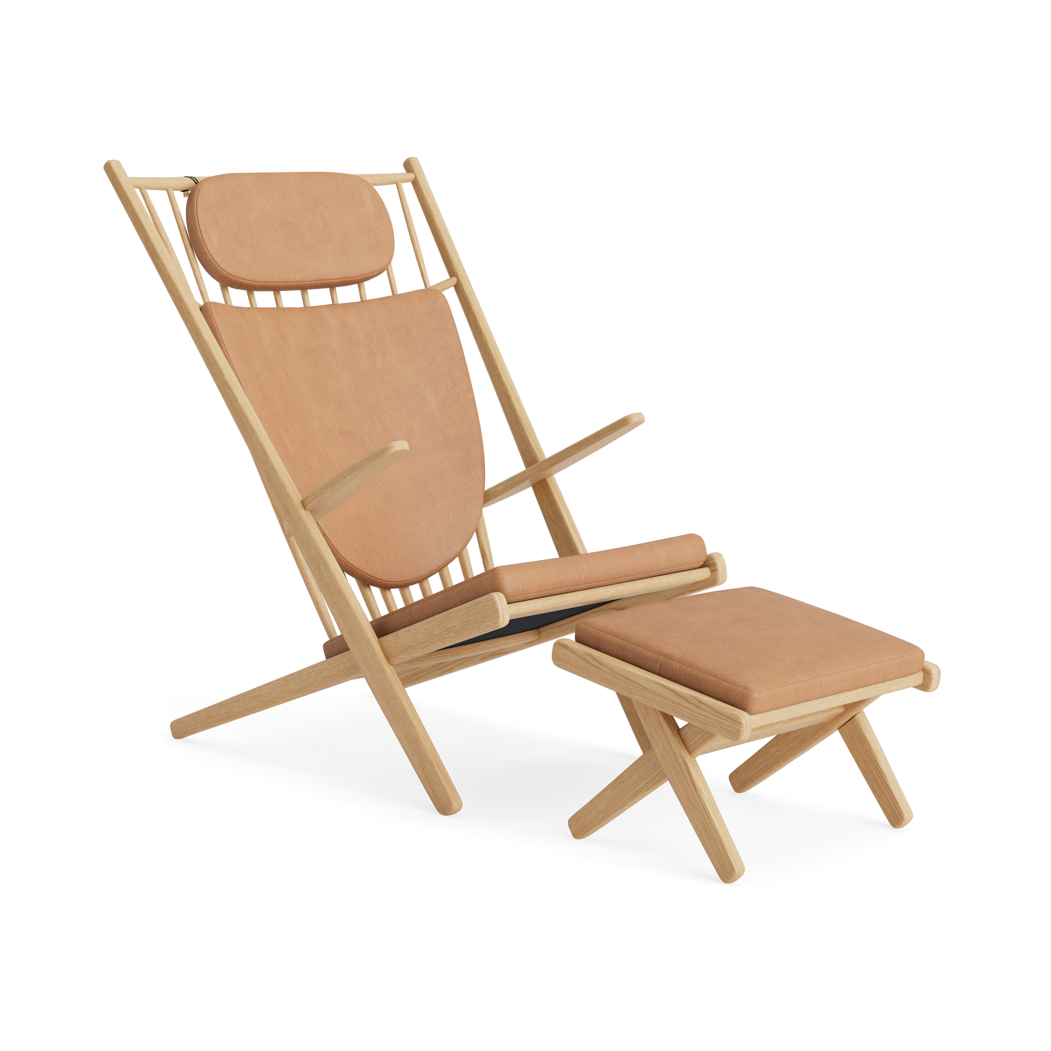 GOLIAT - Armchair with stool - MAKE nordic