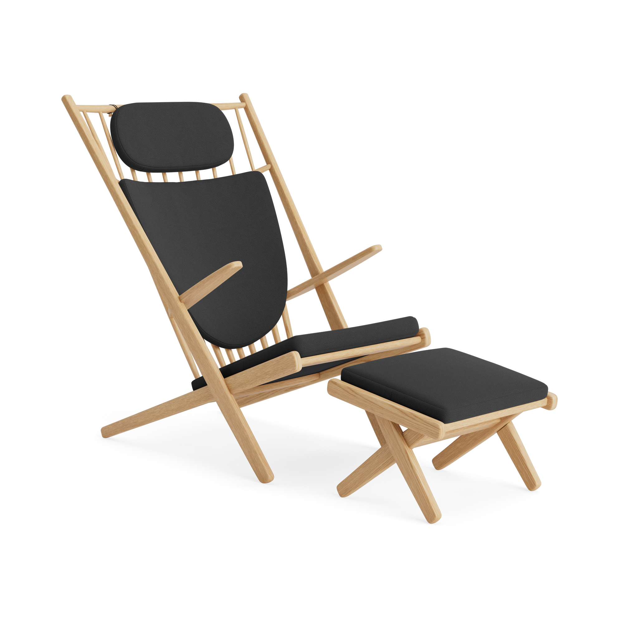 GOLIAT - Armchair with stool - MAKE nordic